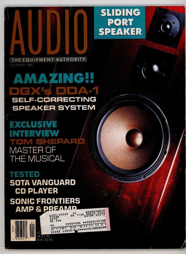 Audio Magazine 1993 Nov Tom Shepard DGX DDA-1 Neumann Audioquest Sota ...