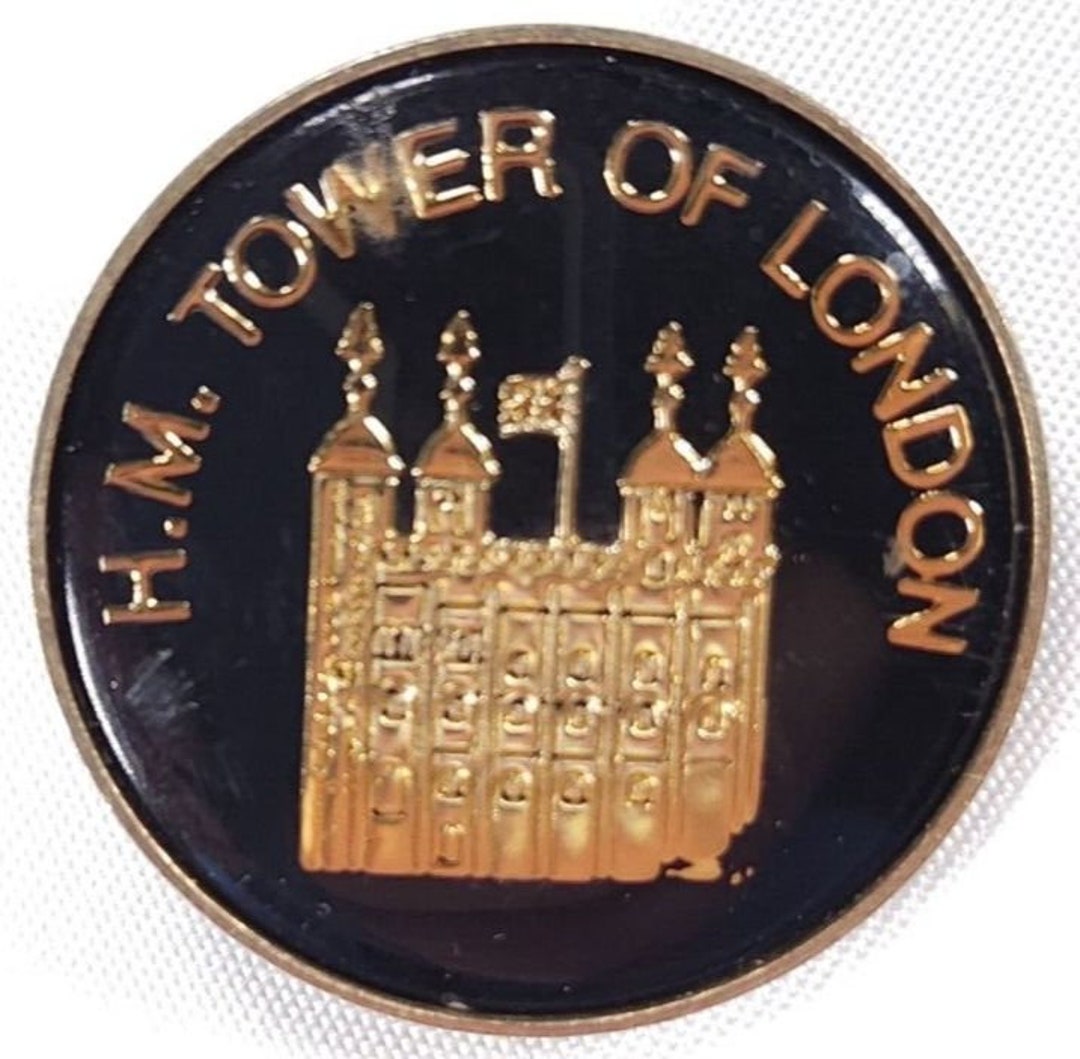 H.M. Tower of London Enamel Hat Pin Travel Souvenir Pinback England ...