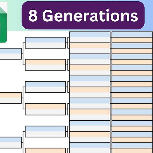 Family Tree Google Sheets - Etsy