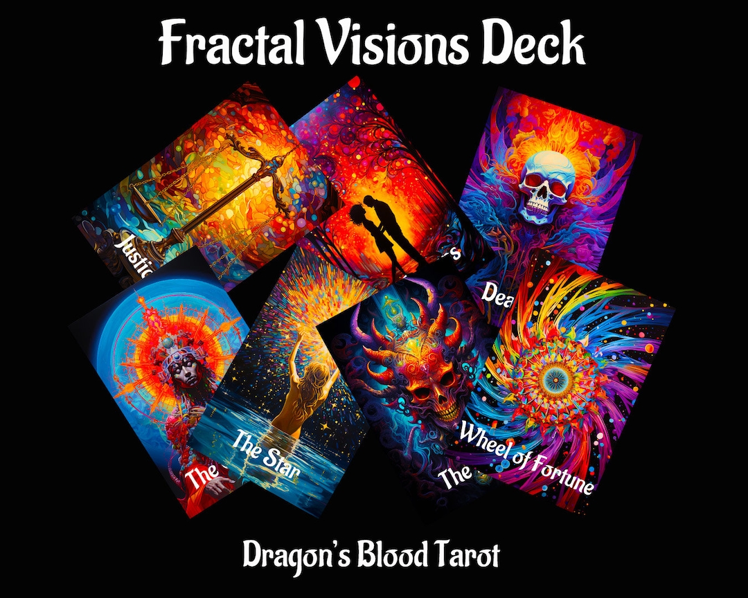 Tarot Deck - Fractal Visions With Labels - Printable - Digital - Etsy