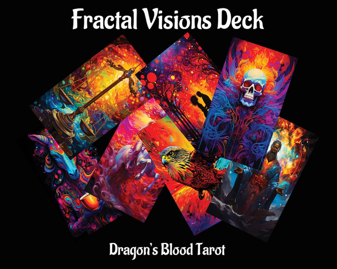 Tarot Deck - Fractal Visions No Labels - Printable - Digital - Etsy