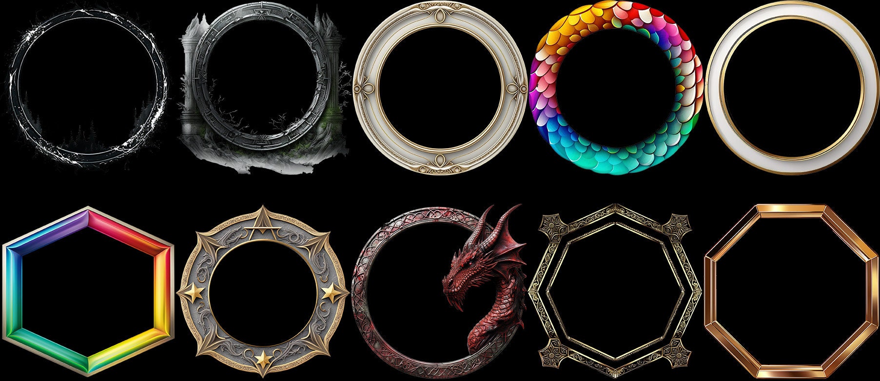 VTT Token Frames/token - Token Pack 20 - Etsy