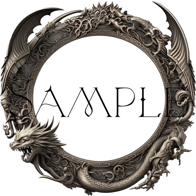 VTT Token Frames/token Border Stone Dragon - Etsy