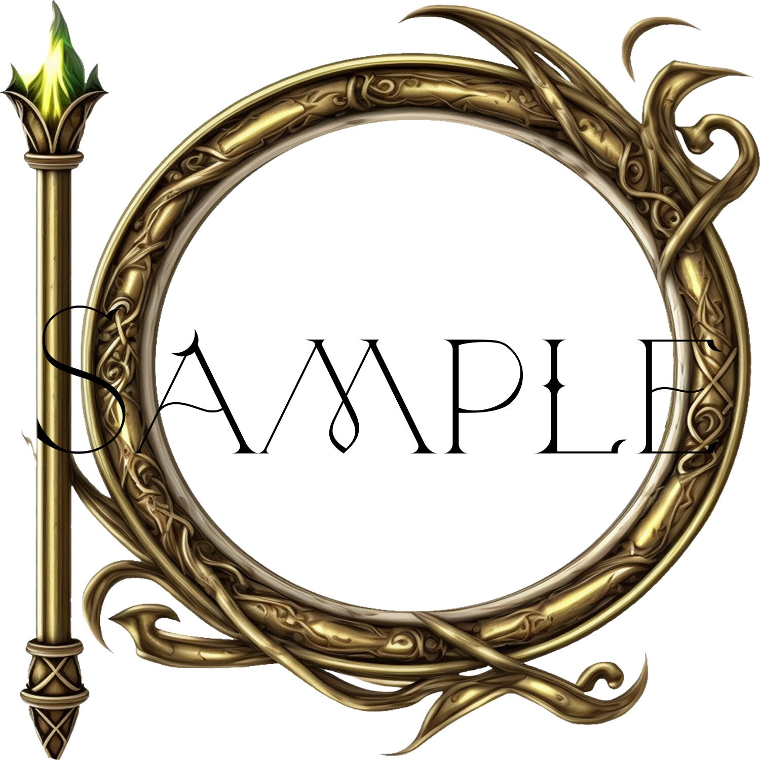 VTT Token Frames/token Border Wizard Staff 1 - Etsy