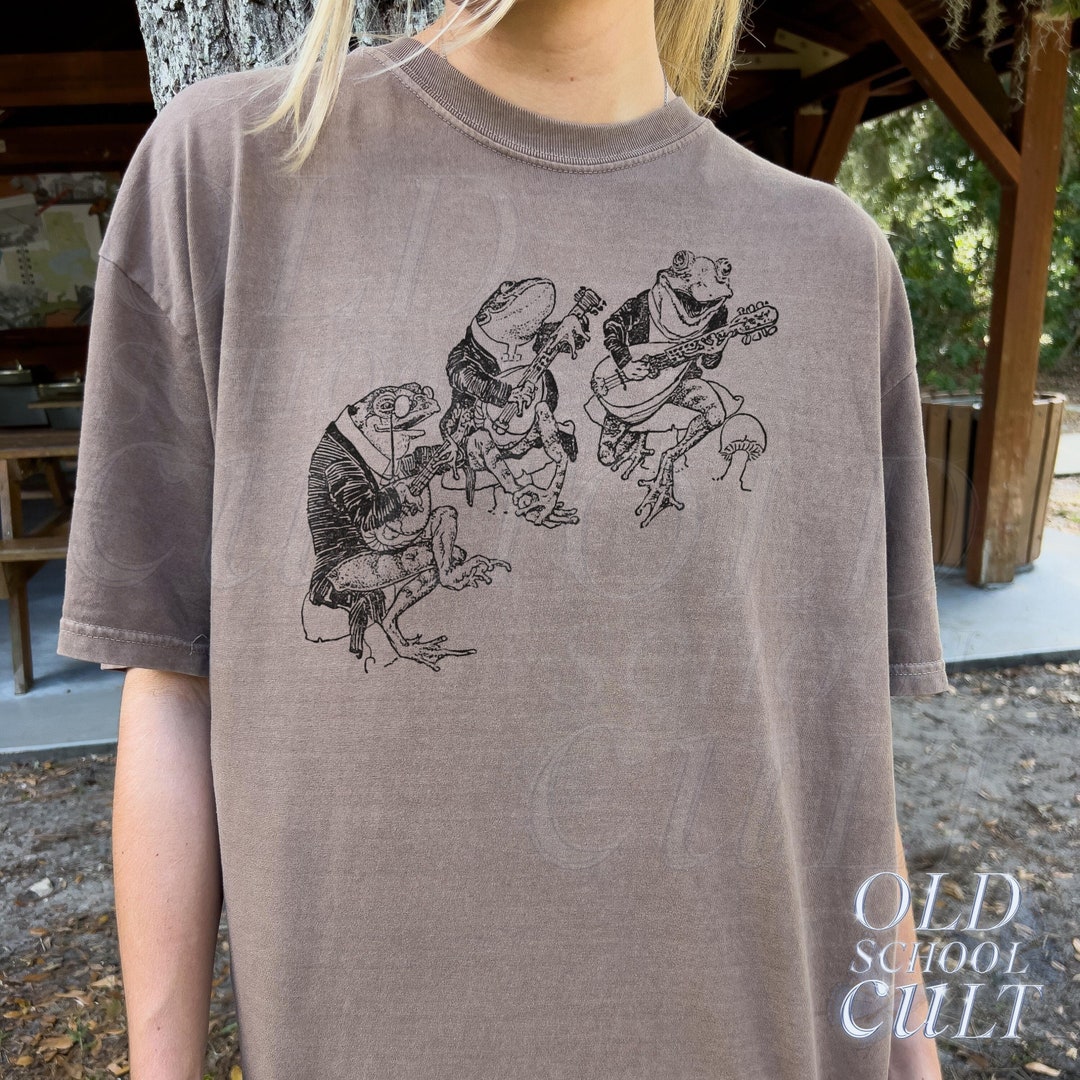 Frog Musicians 90s Retro Shirt, Vintage Frog Graphic T-shirt, Cute ...