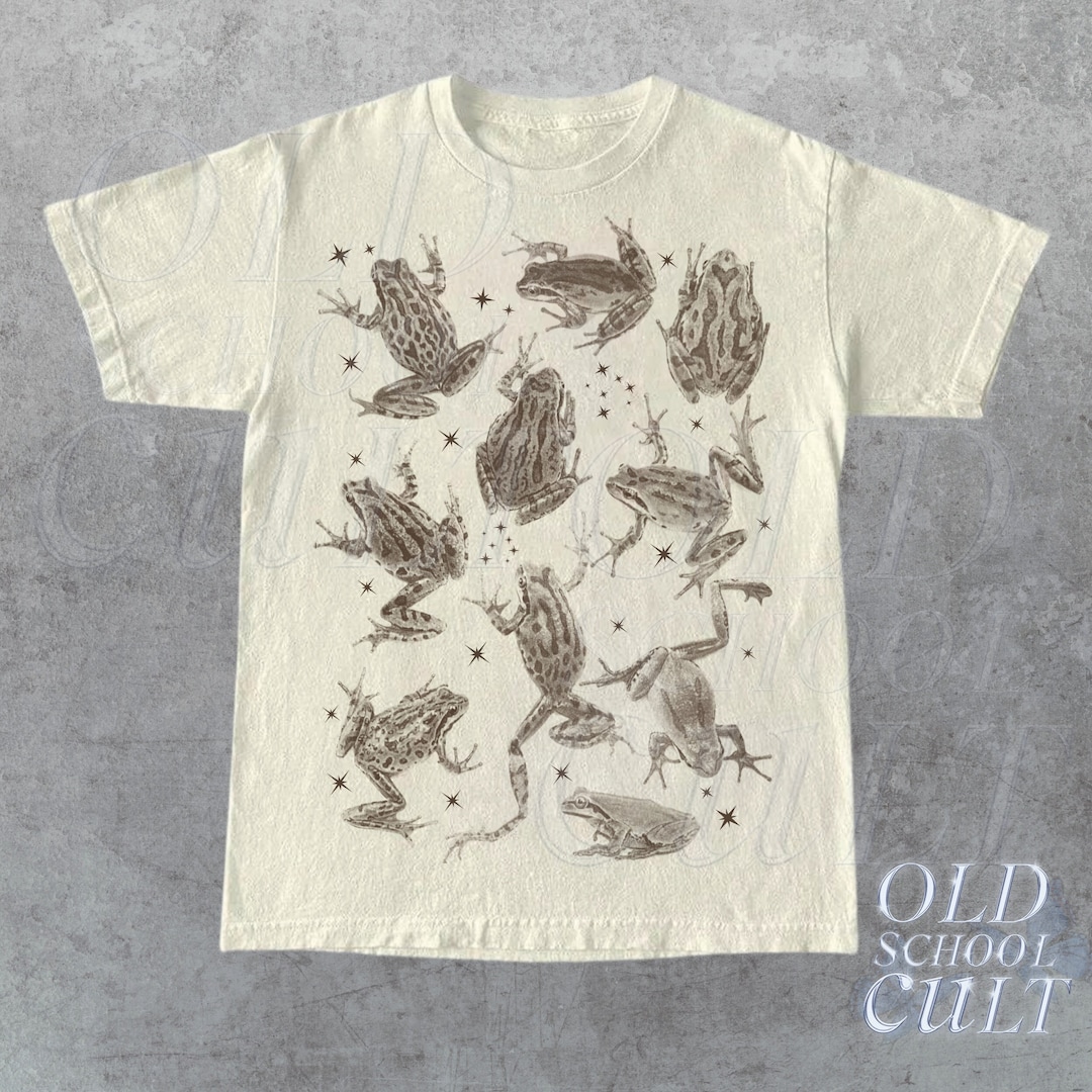 Frogs Vintage 90s Tattoo Tshirt, Retro Y2k Frog Lovers Shirt, Toad ...