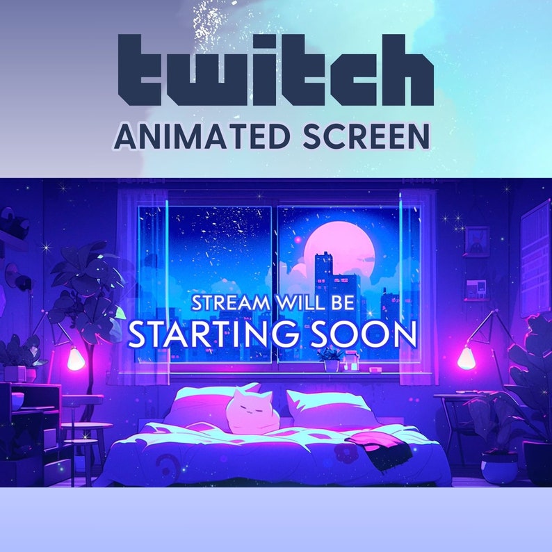 Cute Room Twitch Screen Adorable Cozy Screen Overlay for Stream, Kawaii ...