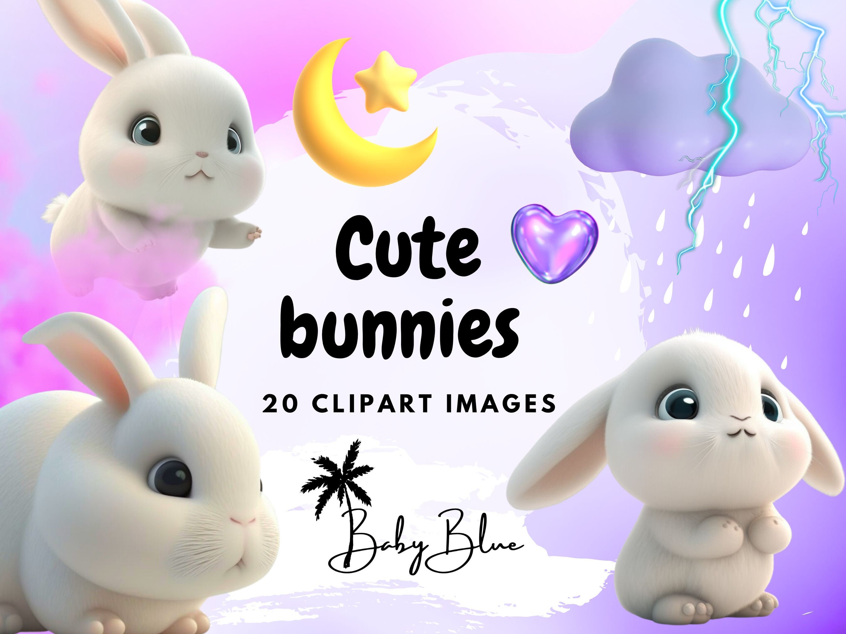 Clip Art Cute Bunnies Wallpaper
