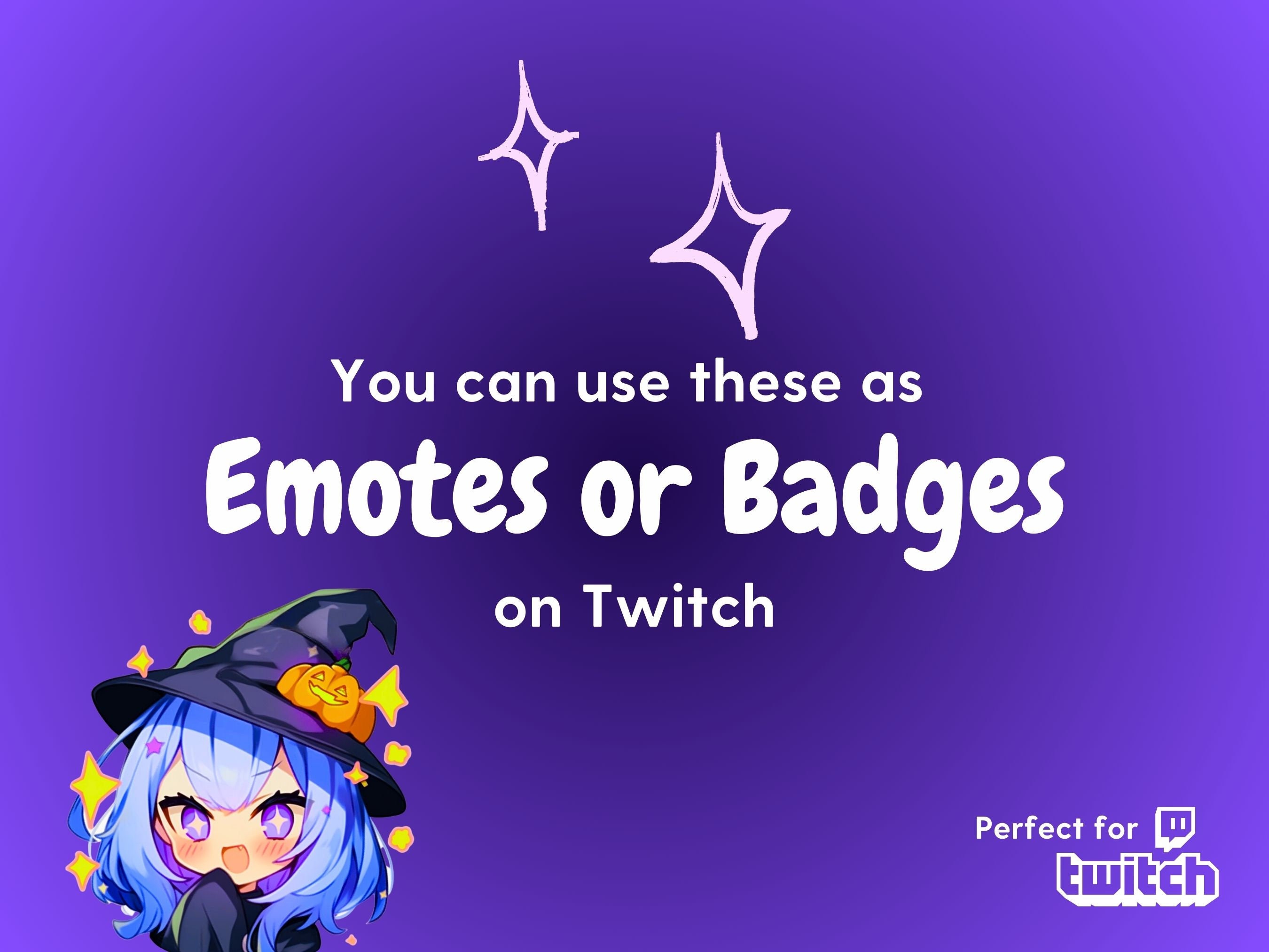 Halloween-styled Wizard Girl Twitch Emotes Set: Magical & Mystical Vibe ...