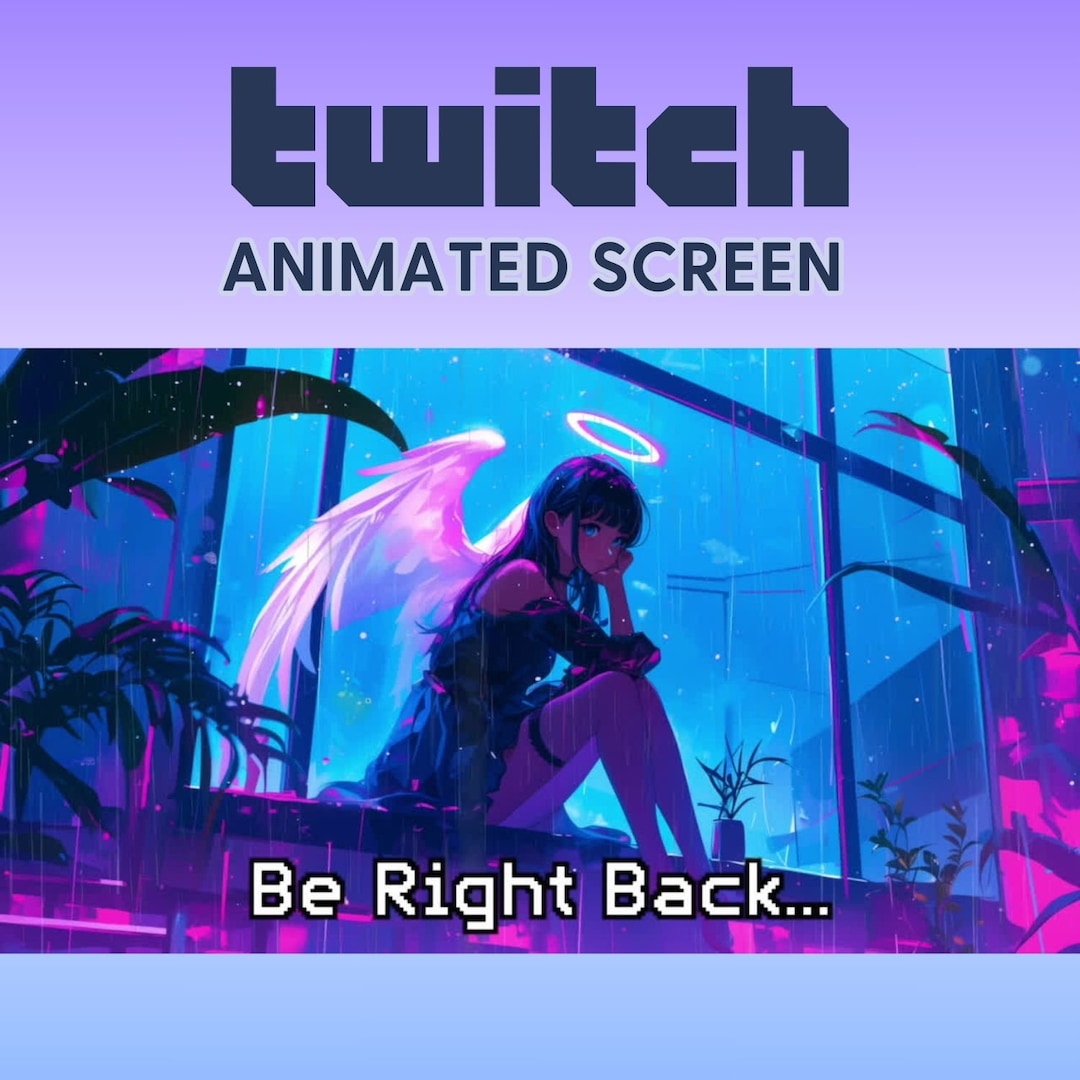 Angel Girl Animated Twitch Screen: Anime Vtuber Streaming Pack (digital ...