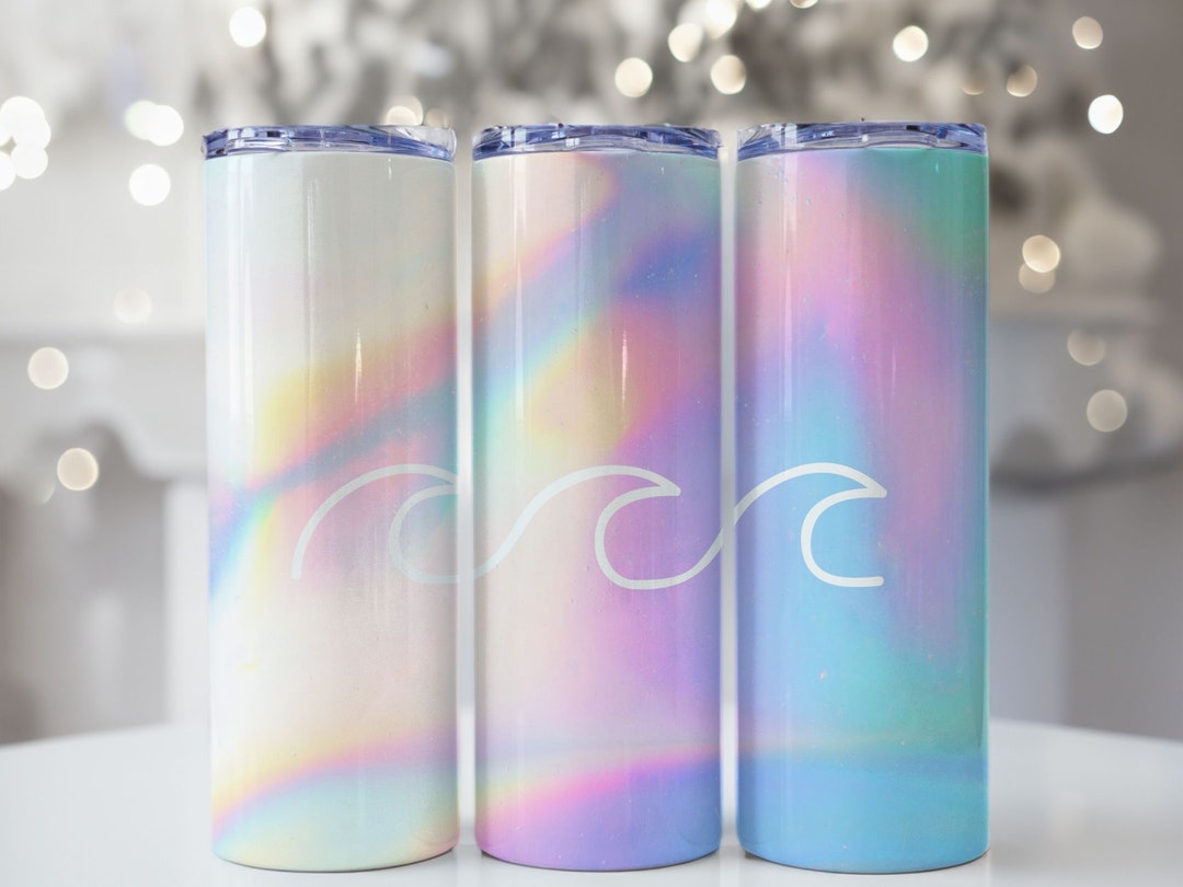Iridescent Wave Sublimation Design for Skinny 20 Oz Straight - Etsy