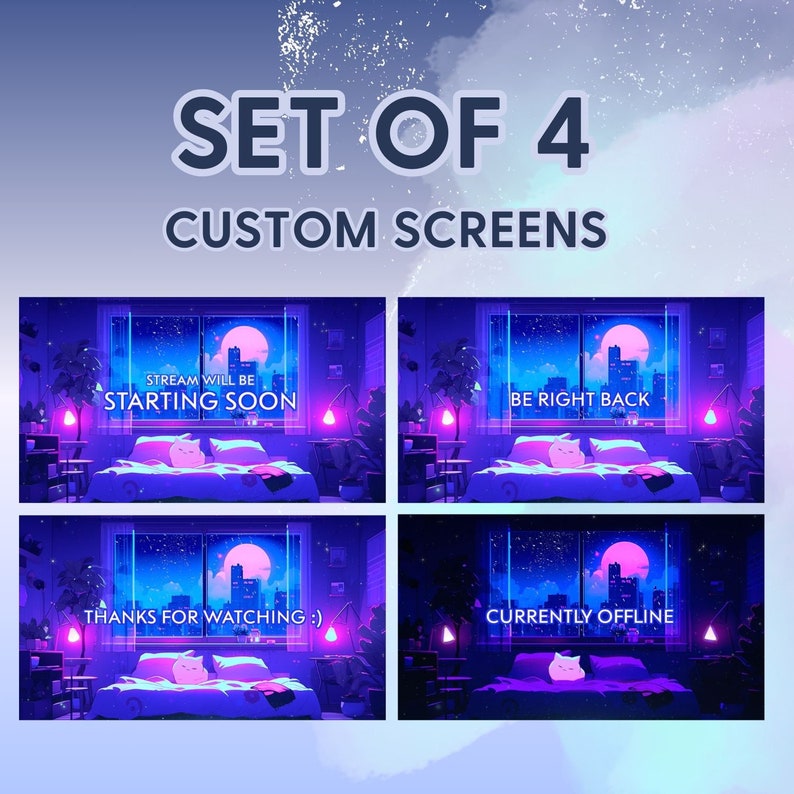 Cute Room Twitch Screen Adorable Cozy Screen Overlay for Stream, Kawaii ...