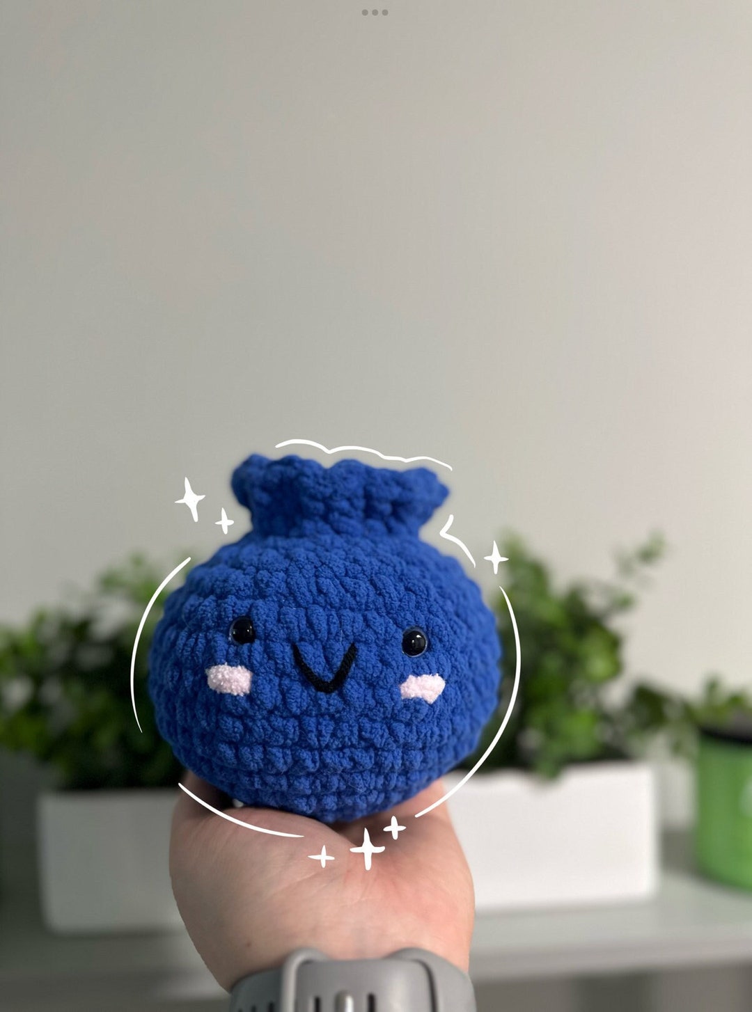 Crochet Blueberry Plushie - Etsy