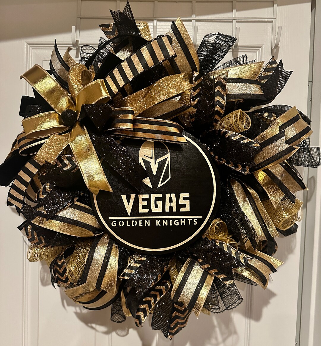Golden Knights Wreath for Front Door, Las Vegas Golden Knights ...