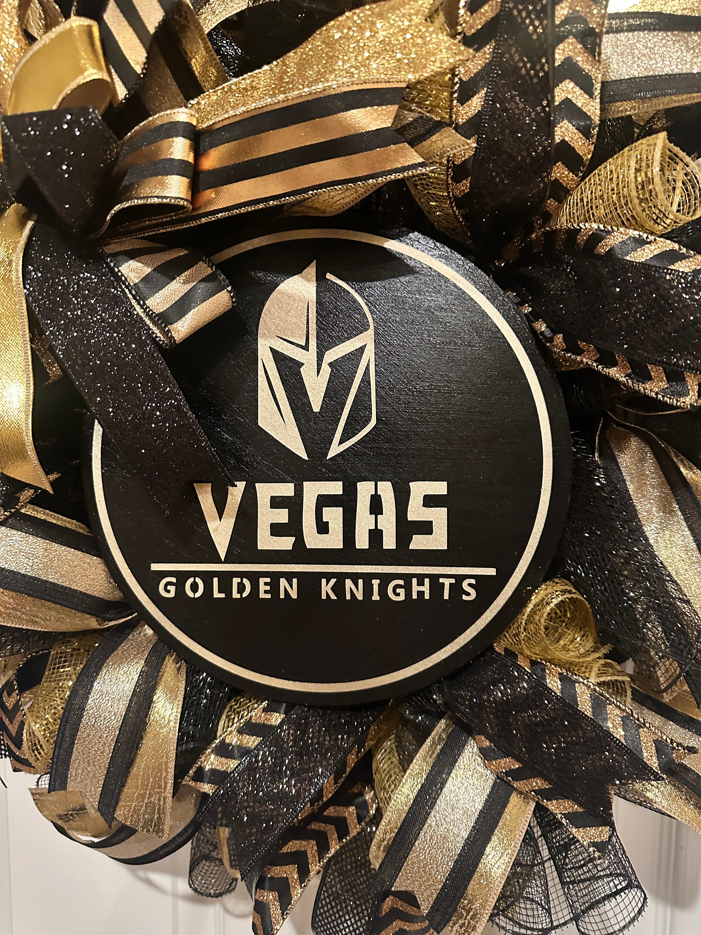 Golden Knights Wreath for Front Door, Las Vegas Golden Knights ...