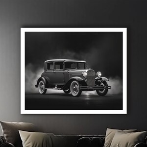 1930 Ford Model A Art Print Hot Rod Fine Art Unique AI - Etsy