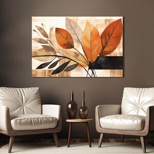 Abstract Wall Art. Nature-inspired Print, Botanical Earth-tones Poster ...