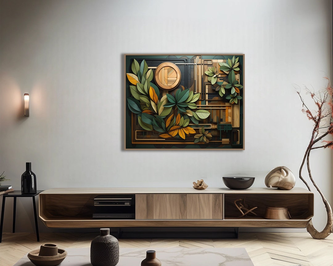 Wood Shapes, Earth Elements Botanical Print, Boho Poster, Room Decor ...