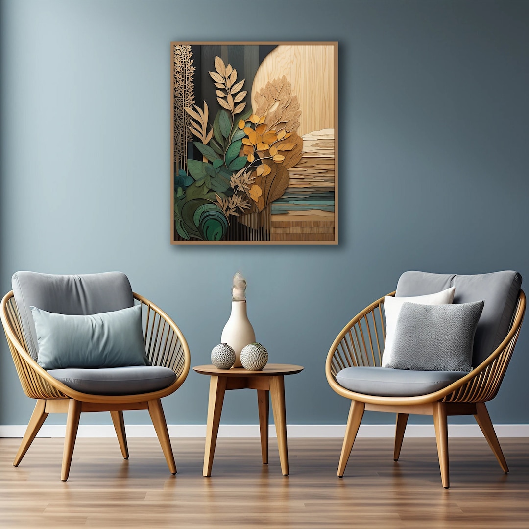 Boho Earthtones Botanical Print, Room Decor, Bedroom Art, Earth Tones ...