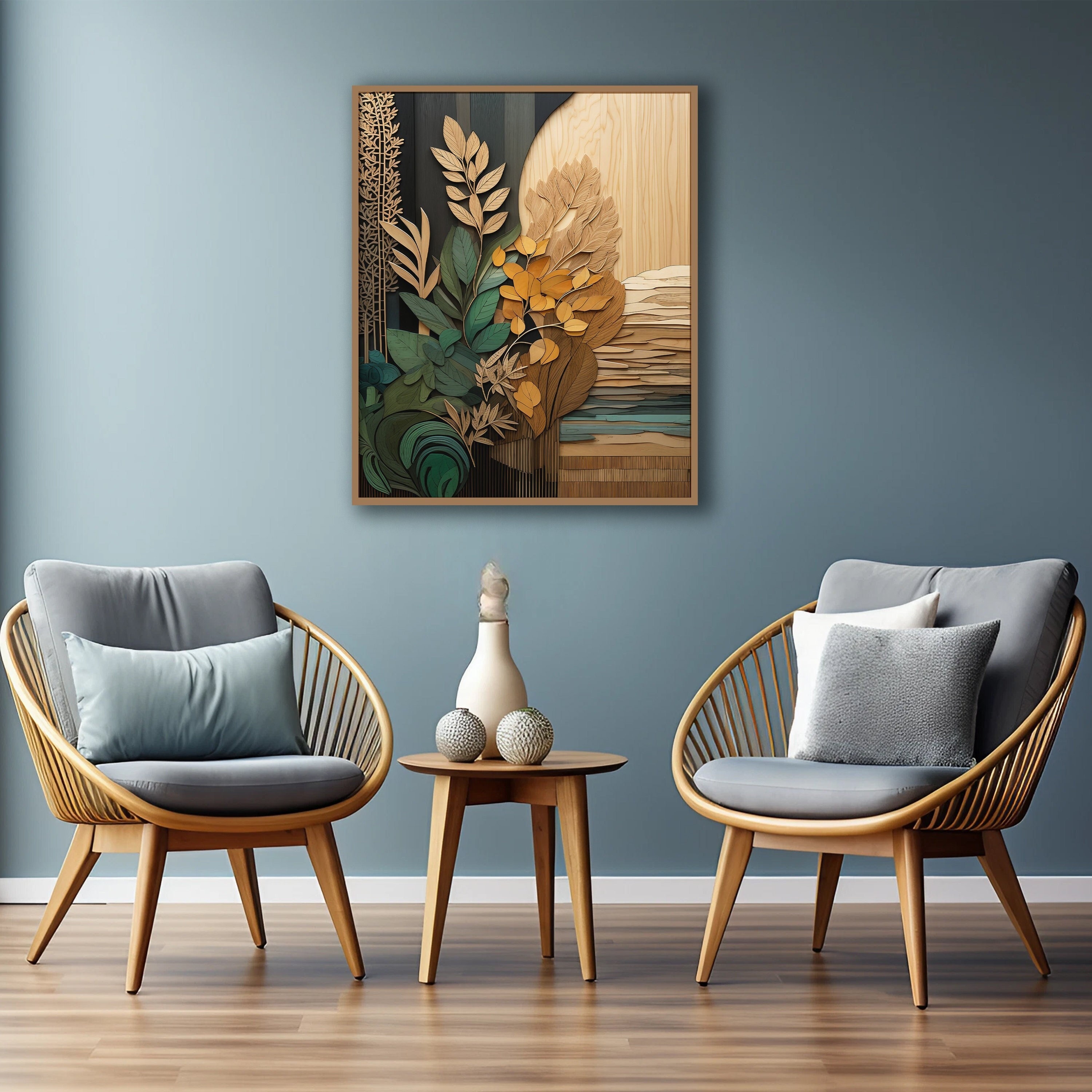 Boho Earthtones Botanical Print, Room Decor, Bedroom Art, Earth Tones ...