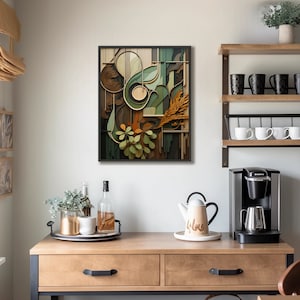 Botanical Print, Boho Wood Shapes Poster, Room Decor, Bedroom Art ...