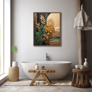 Boho Earthtones Botanical Print, Room Decor, Bedroom Art, Earth Tones ...