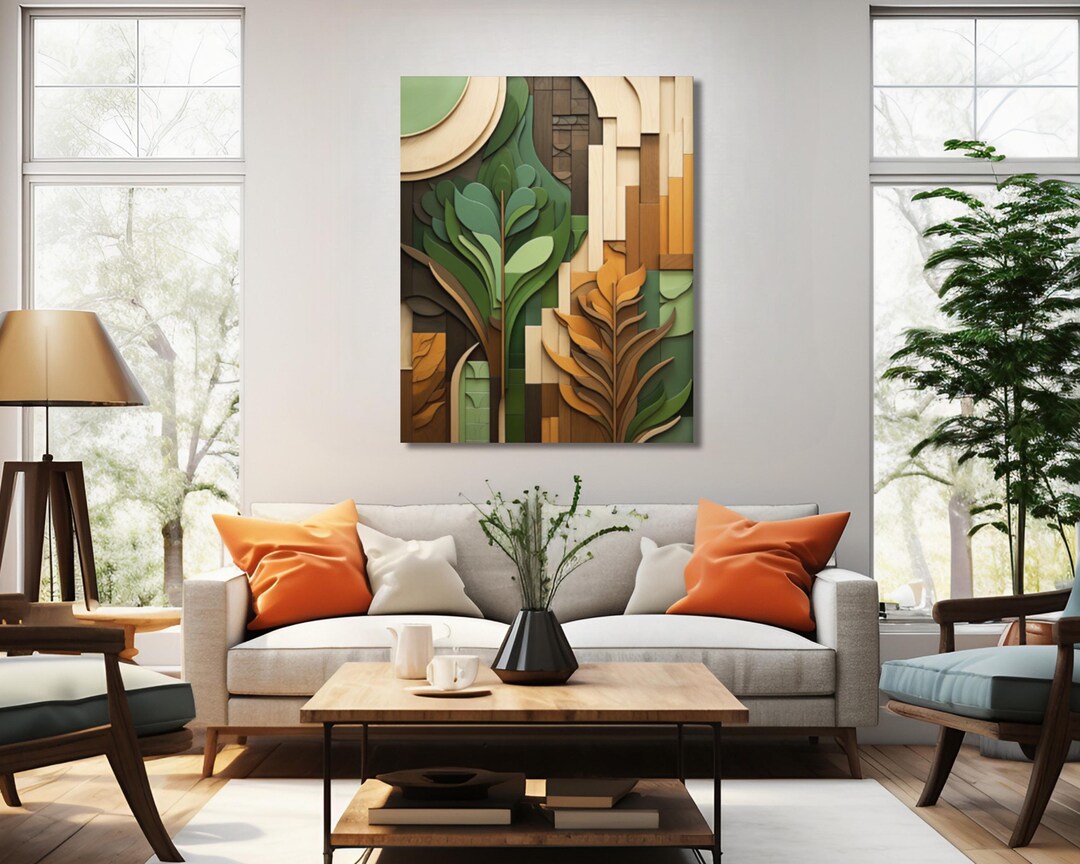 Wood Grain Wall Art - Boho Wood-look Poster, Room Decor, Bedroom Art ...