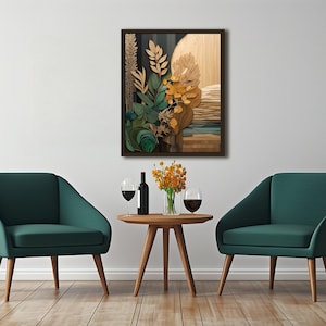 Boho Earthtones Botanical Print, Room Decor, Bedroom Art, Earth Tones ...