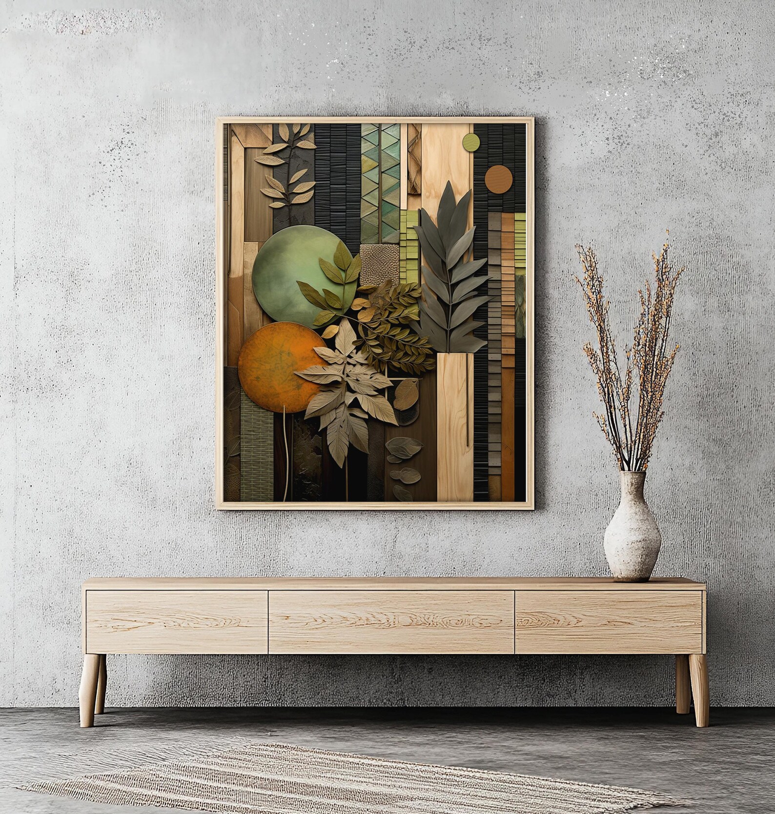 Boho Earthtones Botanical Print, Room Decor, Bedroom Art, Earth Tones ...