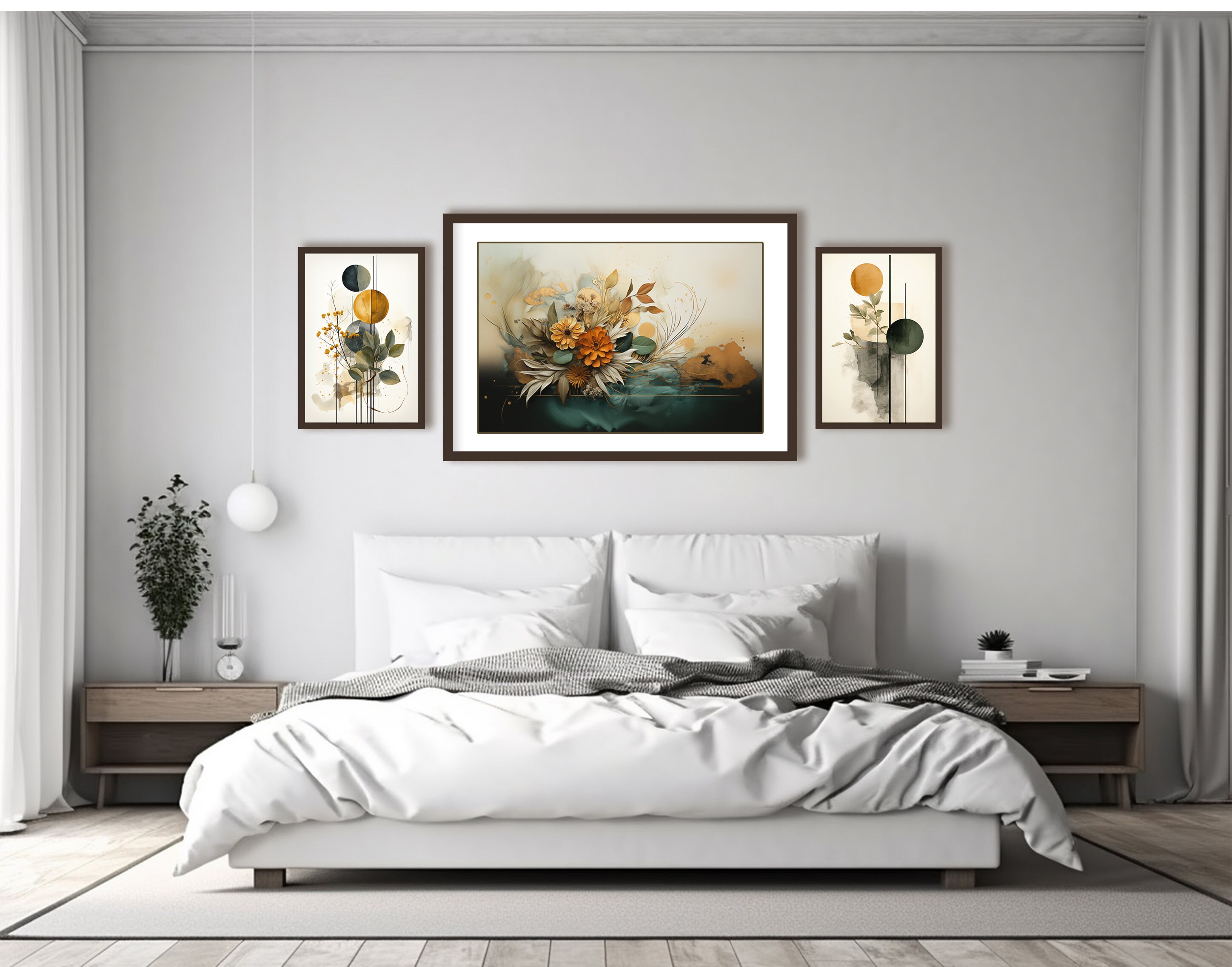 Earth Tones Art, Botanical Print, Room Home Decor, Bedroom Art, Poster ...