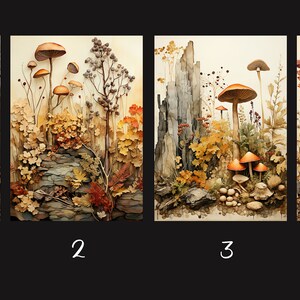 Earth Elements Botanical Print, Boho Mushroom Poster, Room Decor ...