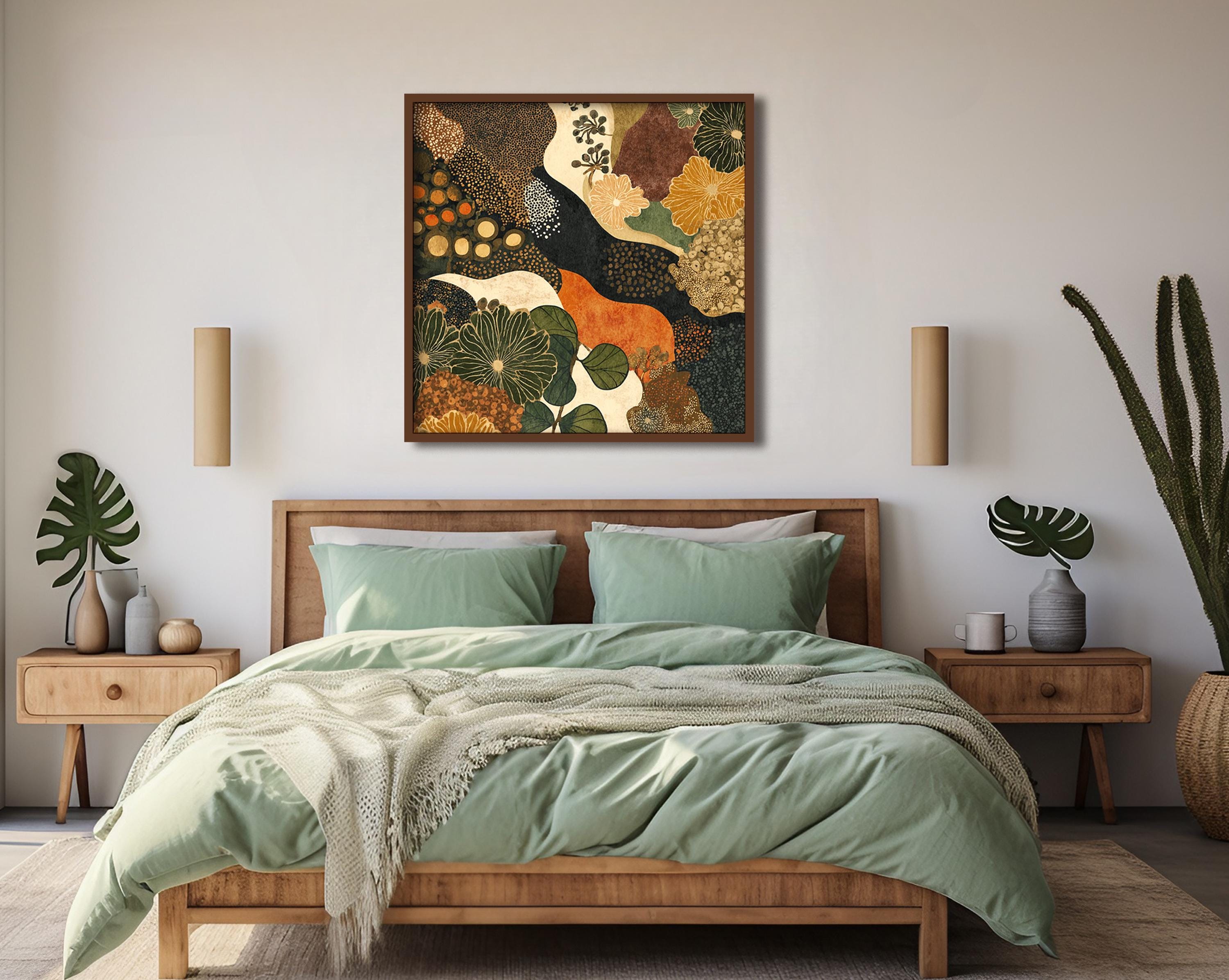 Boho Botanical Art Print – Earth Tones Nature Illustration - Etsy