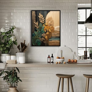 Boho Earthtones Botanical Print, Room Decor, Bedroom Art, Earth Tones ...