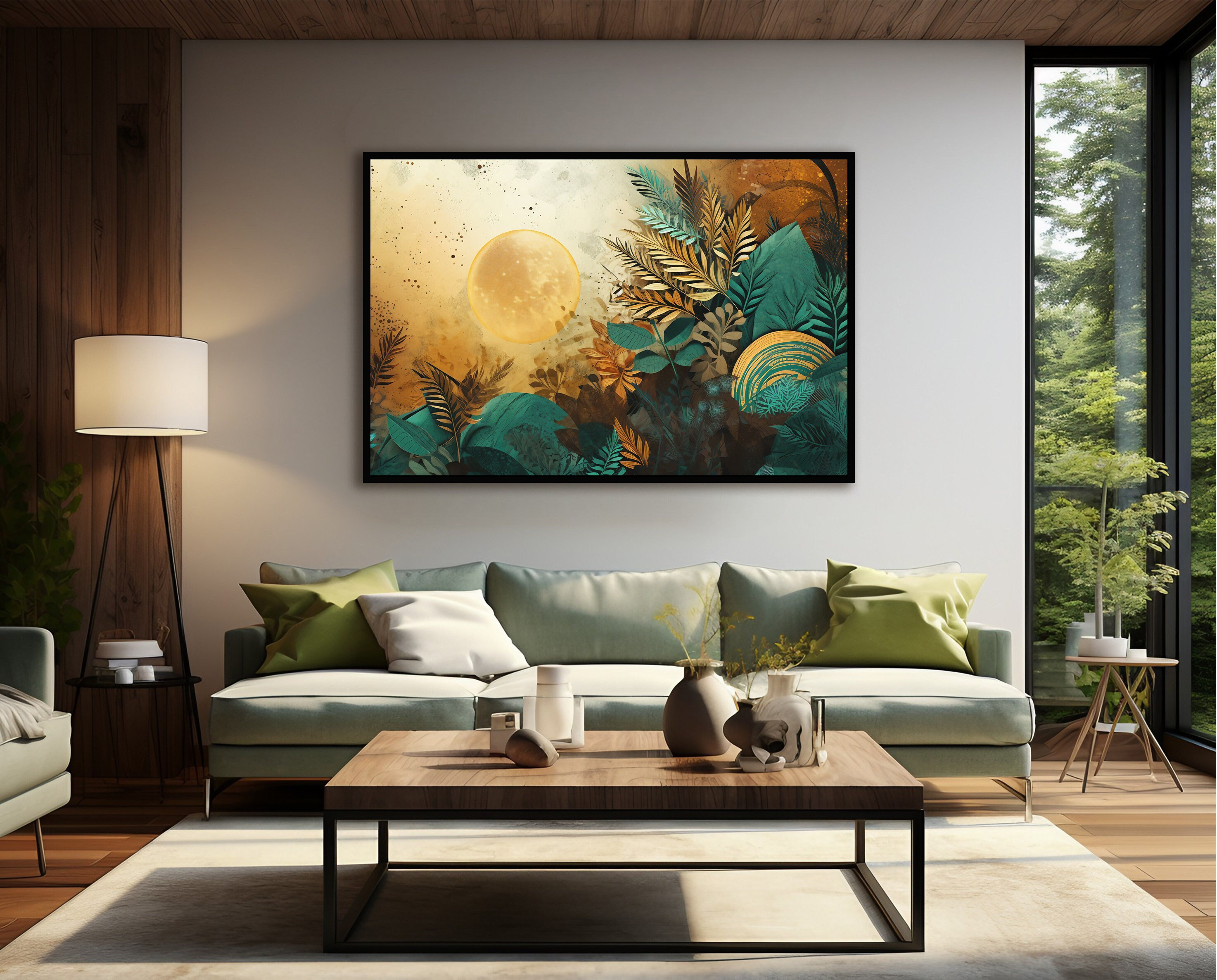 Abstract Wall Art, Nature Inspired Print, Bold Beautiful Color and ...