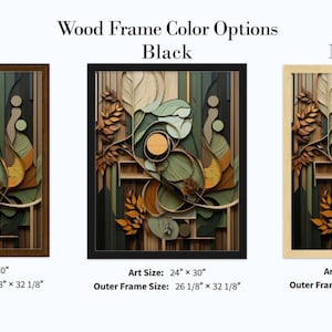 Botanical Print, Boho Wood-look Poster, Room Decor, Bedroom Art, Earth ...