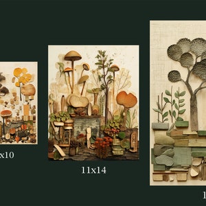 Earth Elements Botanical Print, Boho Mushroom Poster, Room Decor ...