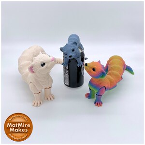 Articulated Ferret Toy - 3D Printed Animal Fidget, Matmire Makes - Etsy