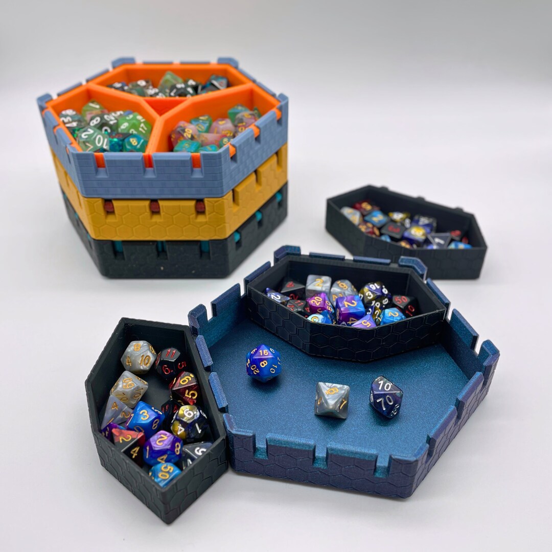 Stacking Dice Tray Hexstack Stack-able Trays for Dice, Game Pieces ...