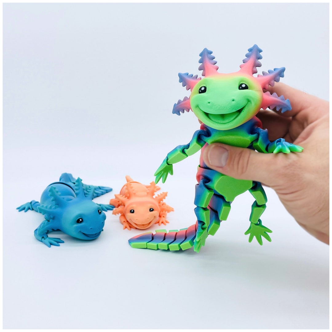 Articulated Axolotl Toy: Custom 3D Printed Fidget - Matmire Makes - Etsy