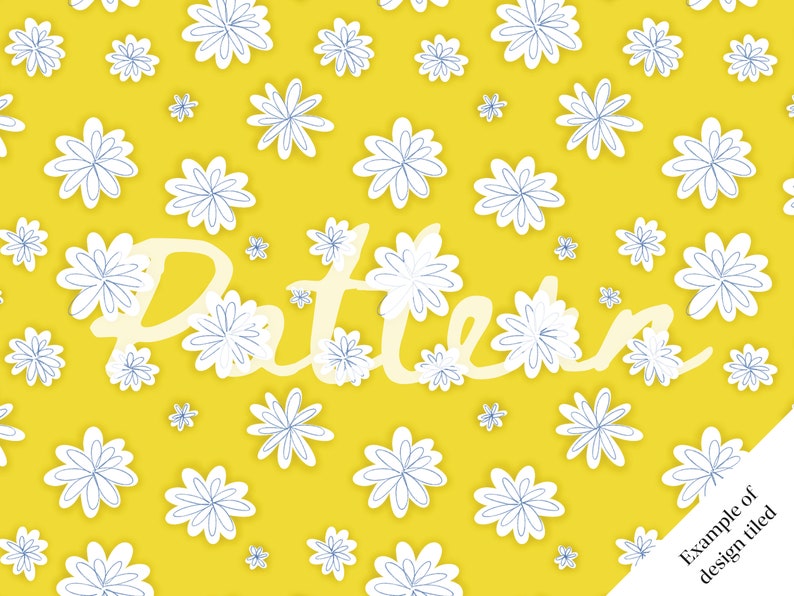 Ditsy Daisy PNG Bundle 4 Seamless Pattern Pngs With - Etsy