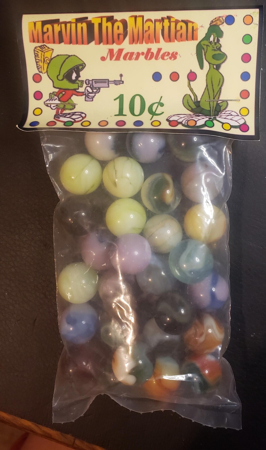NOS Vintage Marvin the Martian Plastic Bag of Marbles - Etsy