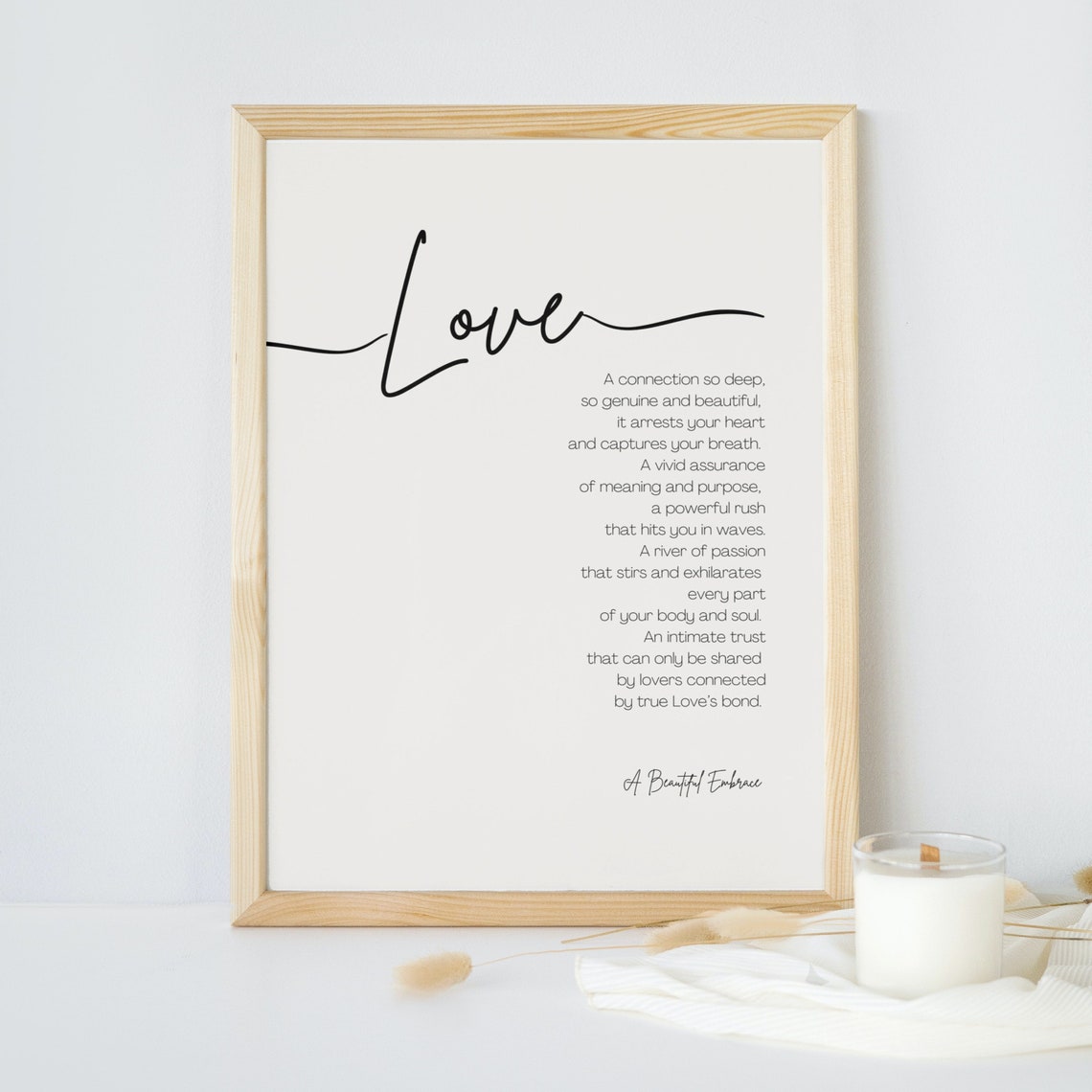 LOVE Poem Wall Art, Downloadable Print, One-of-a-kind Poetry, Romance ...