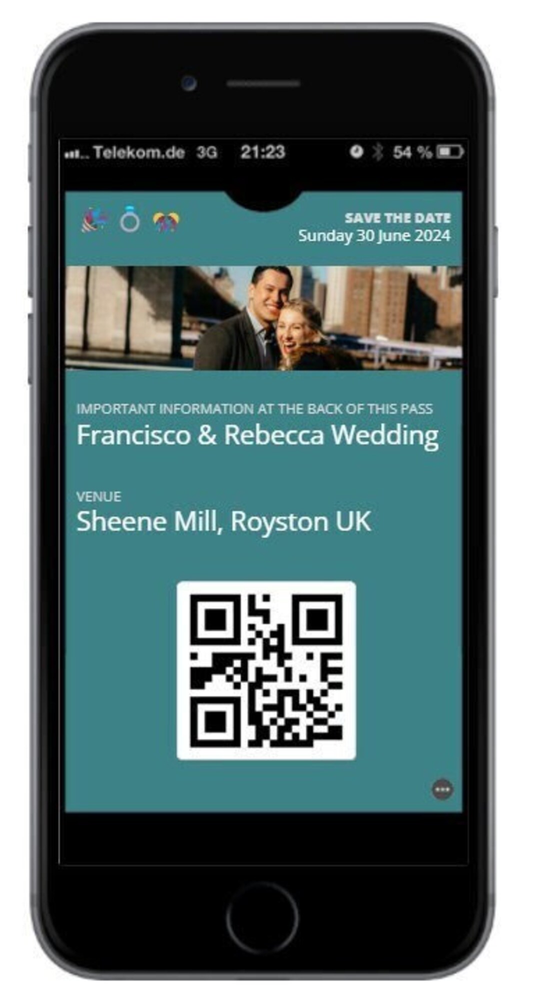 Personalized Digital Wedding Passes Elegant Mobile Event Tickets for ...