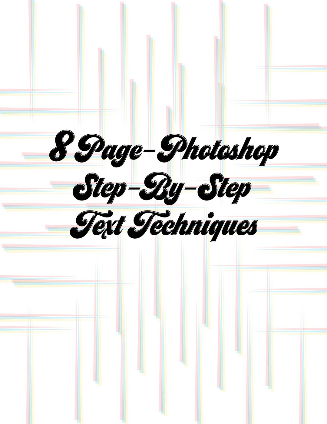 8 Page Photoshop Step-by-step Text Techniques PDF - Etsy