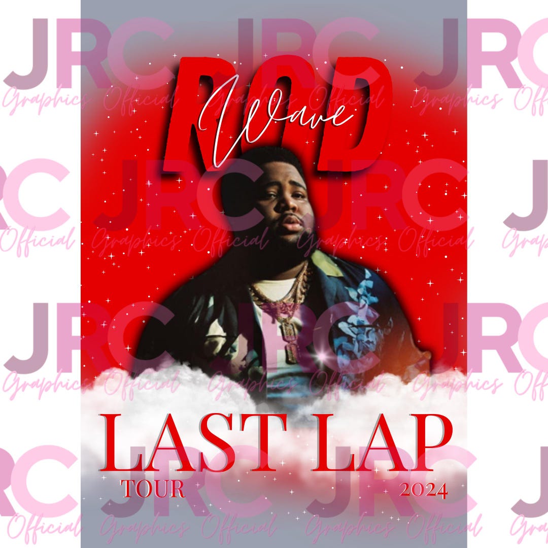 Rod Wave Last Lap Tour Concert Custom T-shirt Design PNG - Etsy