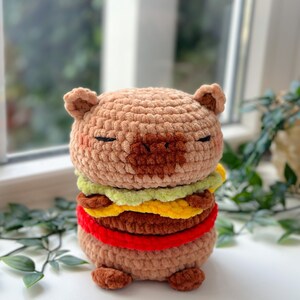 Low-sew Capybara Burger Crochet Pattern By.geekie - Etsy