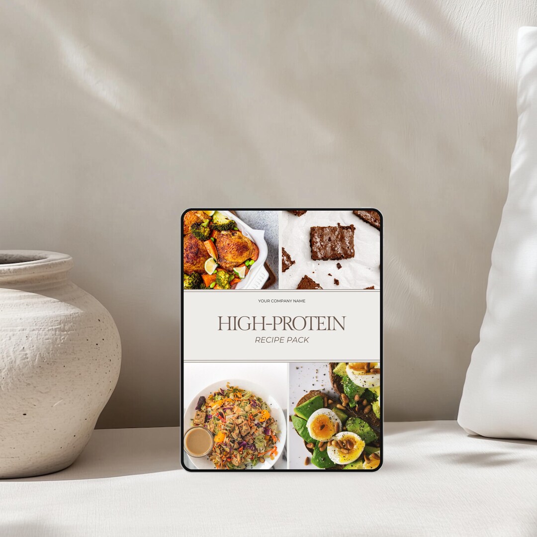 High-protein Recipe Pack | Client Meal Plans, Editable Canva Template ...