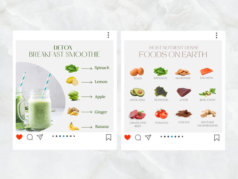 Nutrition Facts Instagram Post Templates: Canva Social Media Pack ...