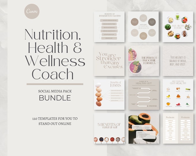 Nutrition Facts Instagram Post Templates: Canva Social Media Pack ...