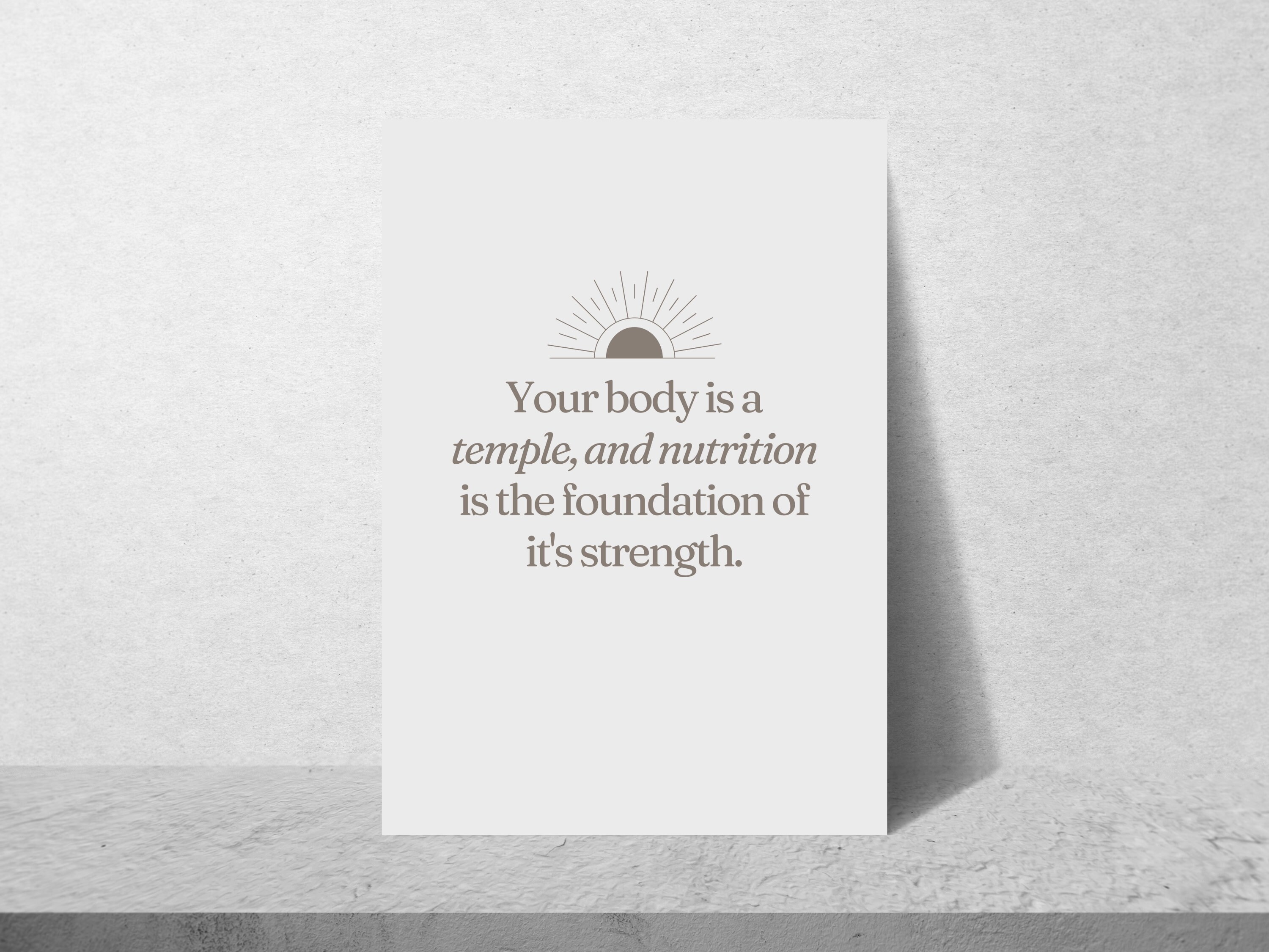 Nutrition Wall Art Print, Health Quote Modern Printable, Boho Wall ...